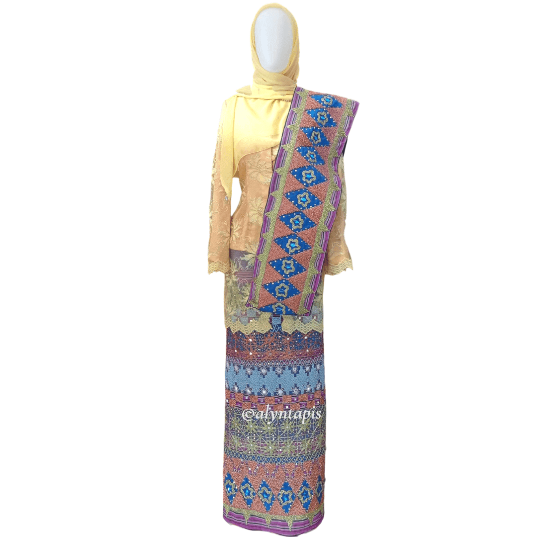 Kain Tapis cantik Permata Biru Wanita - Kerajinan Tapis Lampung